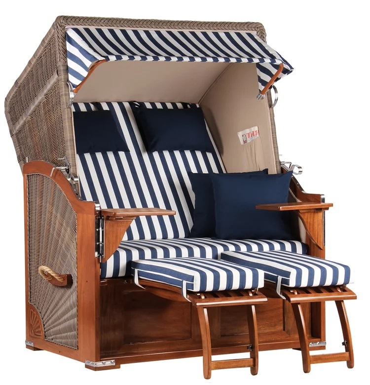 Strandkorb Nordstrand Mahagoni PE grey Dessin 518